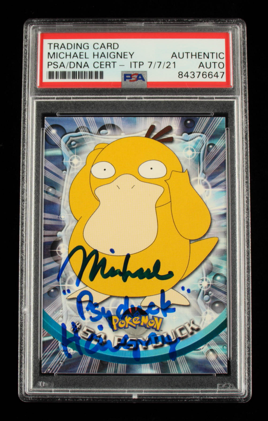 Michael Haigney Signed 1999 Pokemon TV Animation Series 1 #54 Psyduck ...