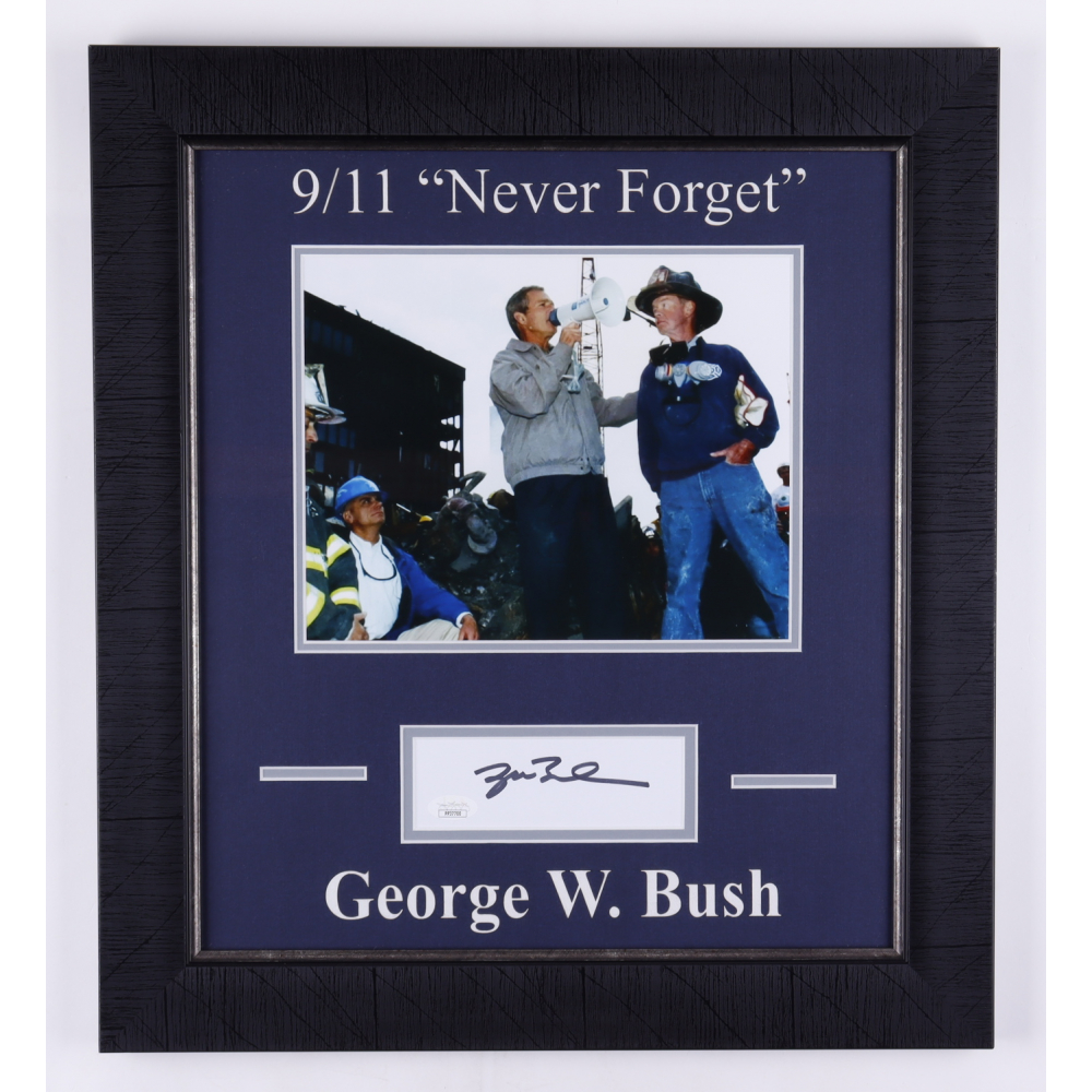 George W. Bush Signed 18x20 Custom Framed Cut Display (JSA COA ...