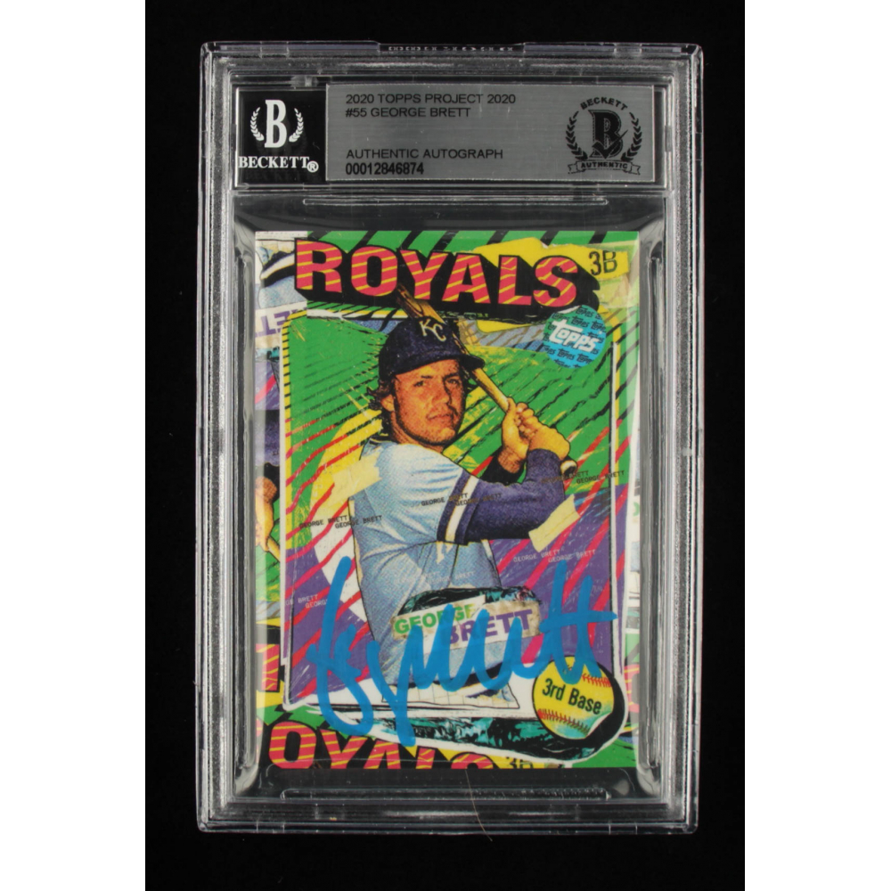 George Brett Signed 2020 Topps Project 2020 #55 Tyson Beck (BGS ...