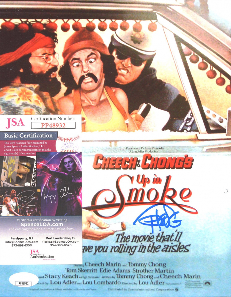Tommy Chong & Cheech Marin Signed "Up In Smoke" 8x10 Photo (JSA COA ...