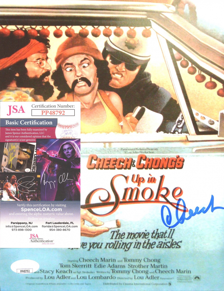 Tommy Chong & Cheech Marin Signed "Up In Smoke" 8x10 Photo (JSA COA ...