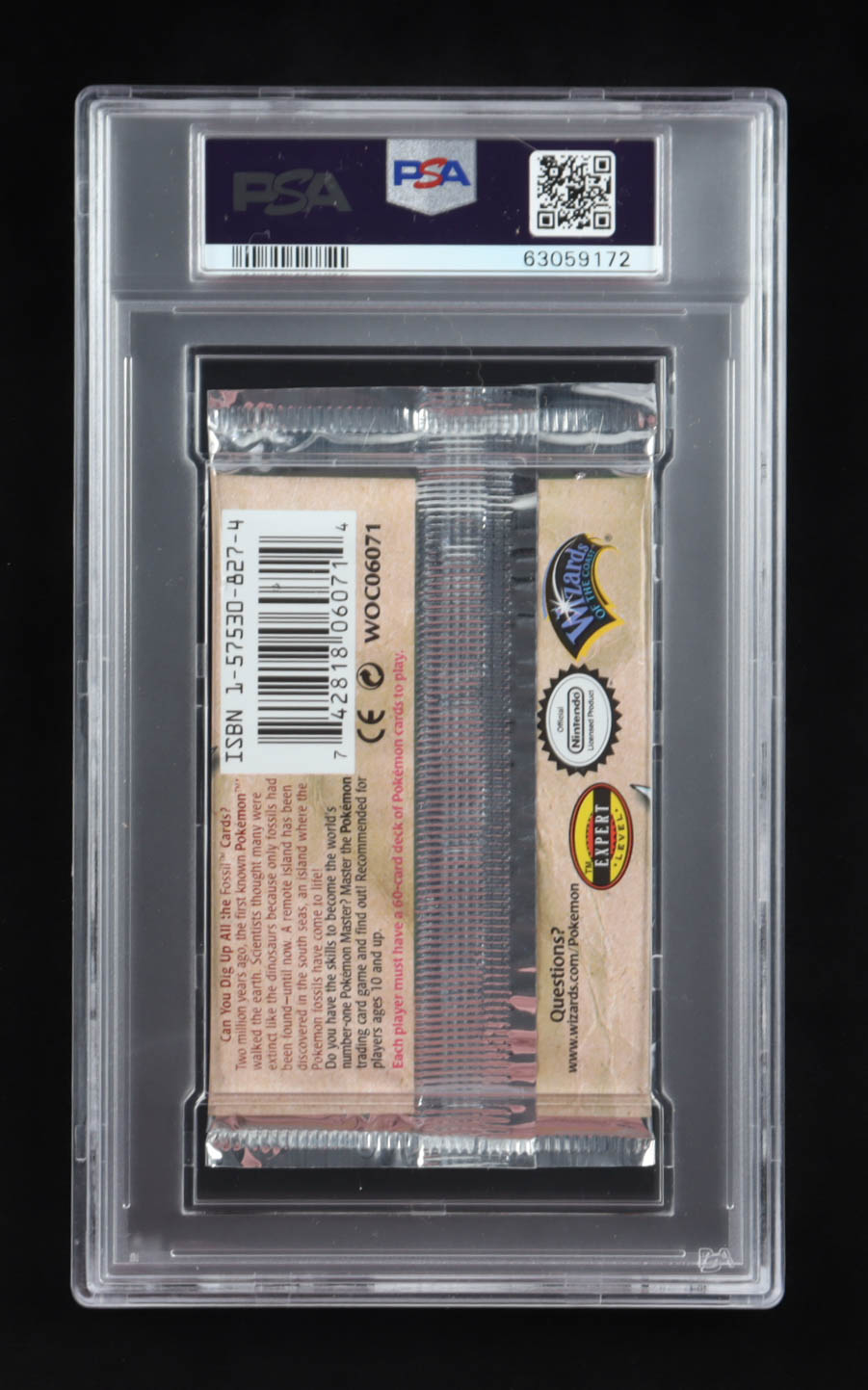 1999 Pokemon Fossil 1st Edition Booster Pack (PSA 9) | Pristine Auction