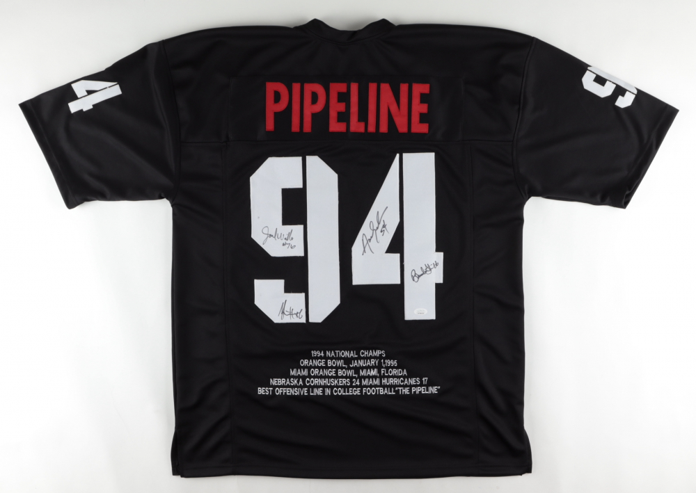 Career Highlight Stat Jersey Signed by (4) with Rob Zatechka, Joel ...