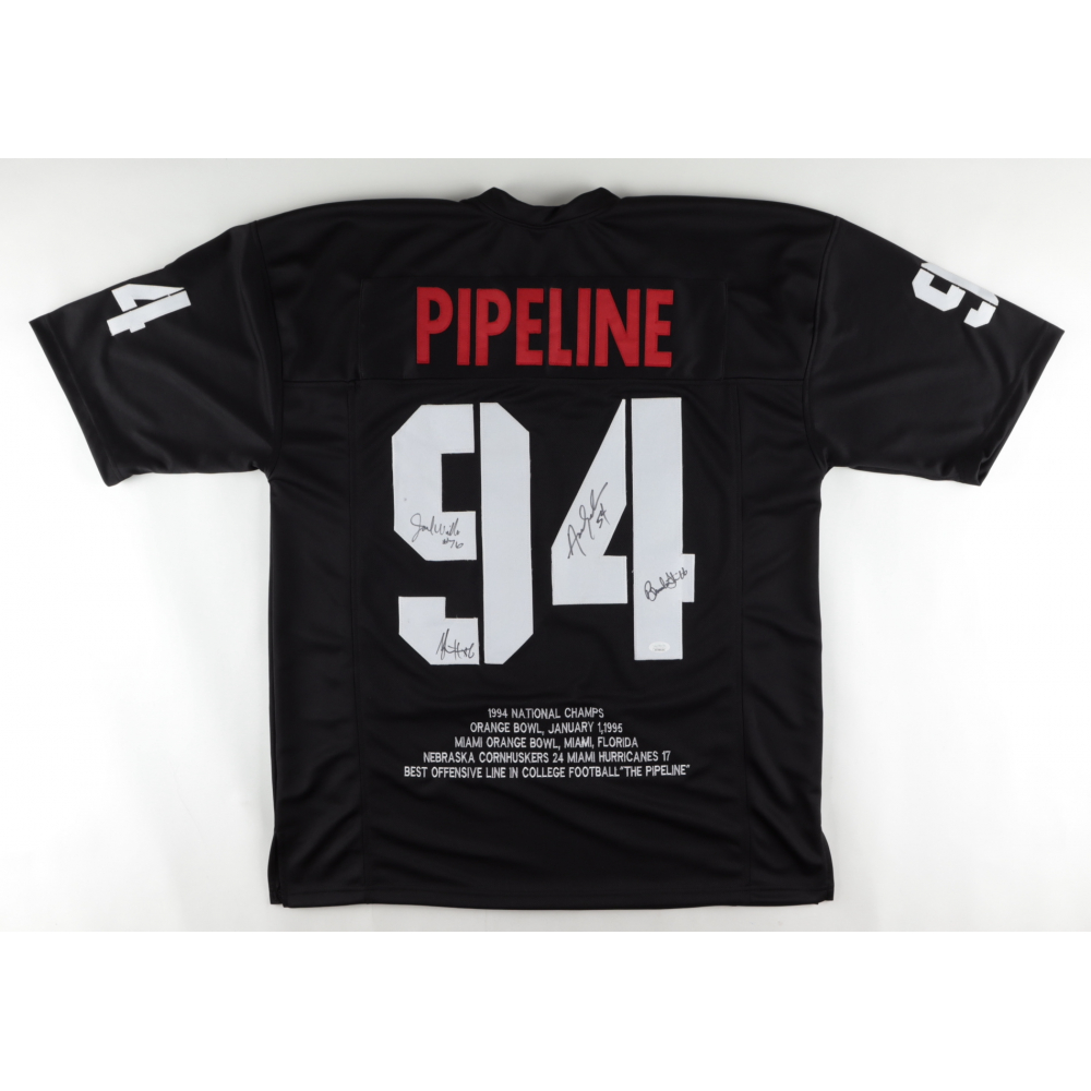 Career Highlight Stat Jersey Signed by (4) with Rob Zatechka, Joel ...