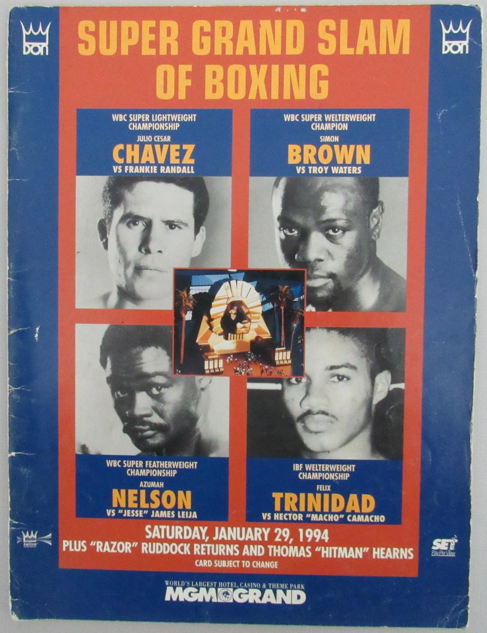 1994 MGM Grand Las Vegas Official Boxing Program | Pristine Auction