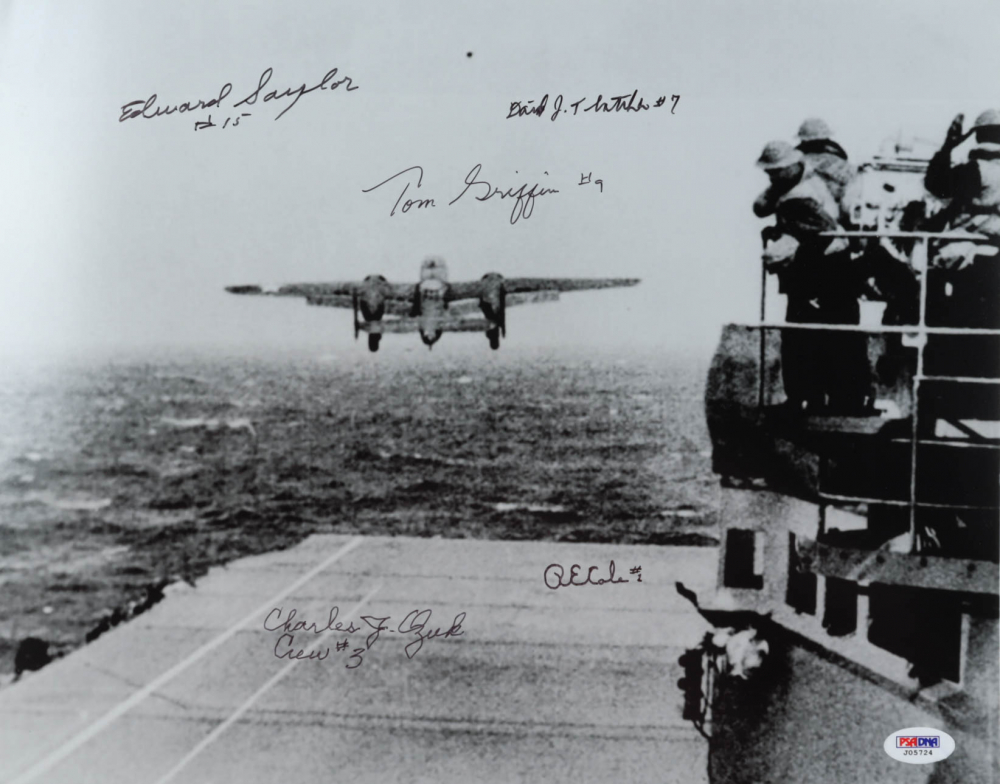 Tokyo Doolittle Raid 11x14 Photo Signed by (5) with Edward Saylor ...
