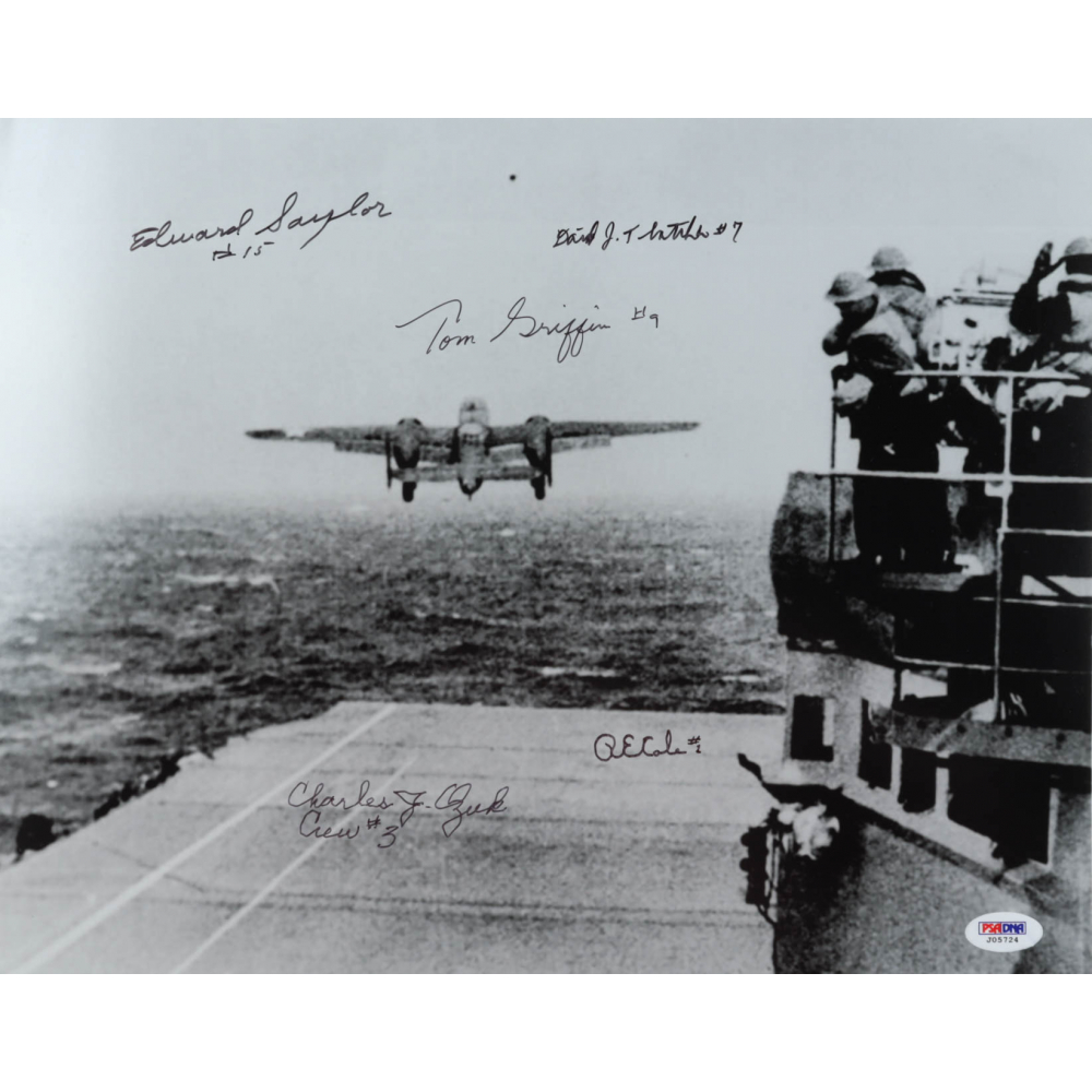 Tokyo Doolittle Raid 11x14 Photo Signed by (5) with Edward Saylor ...