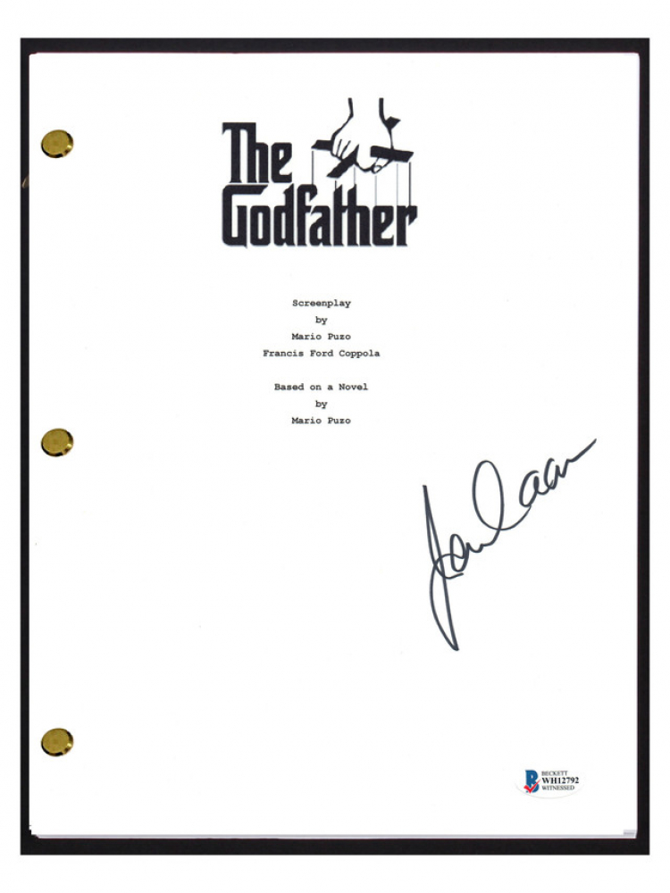 James Caan Signed "The Godfather" Movie Script (Beckett COA) | Barnebys