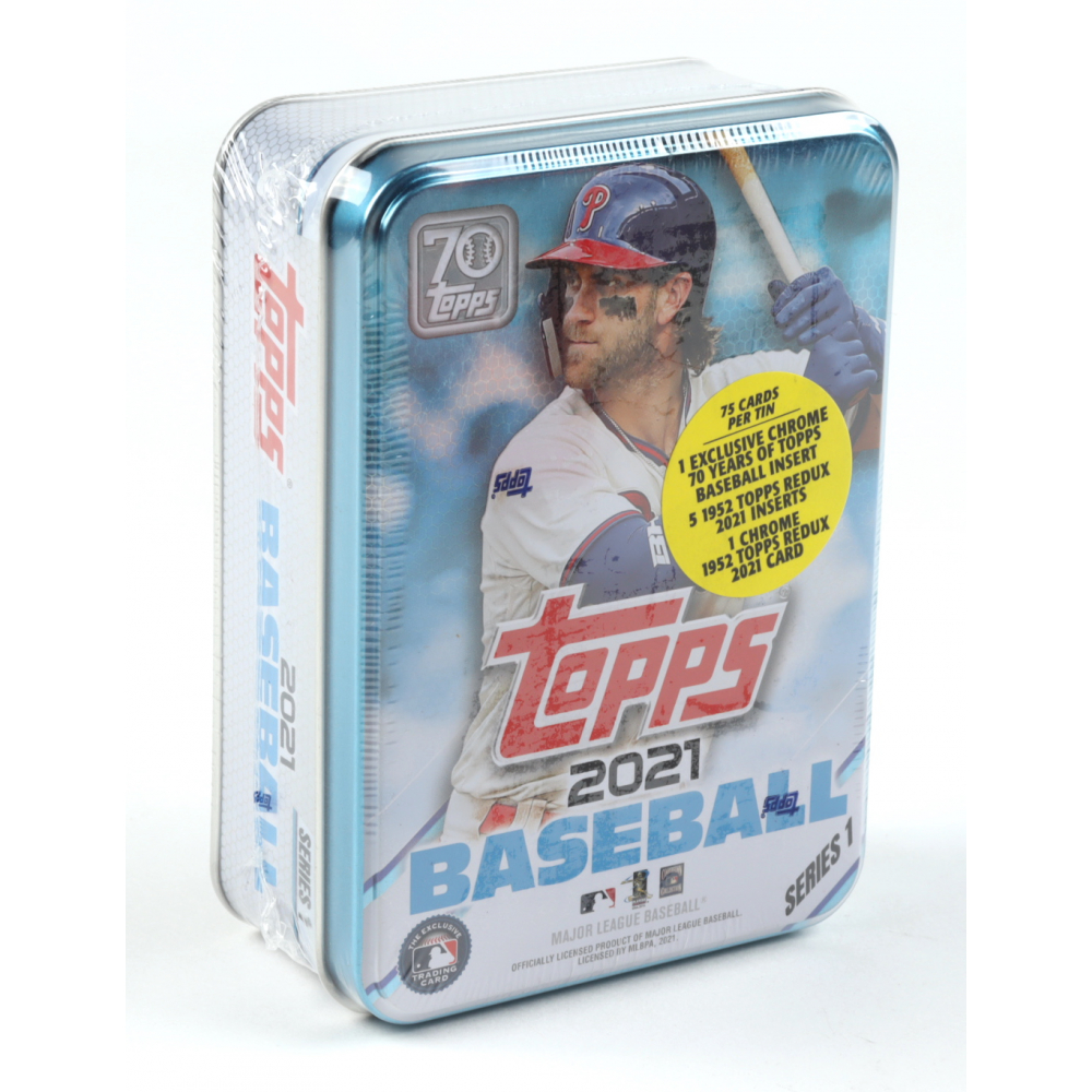 2021 Topps Series 1 Baseball Collectible Tin with (75) Cards | Pristine ...