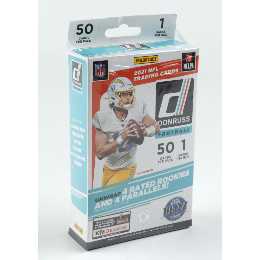 2021 Panini Donruss Football Hanger Box with (50) Cards | Pristine Auction