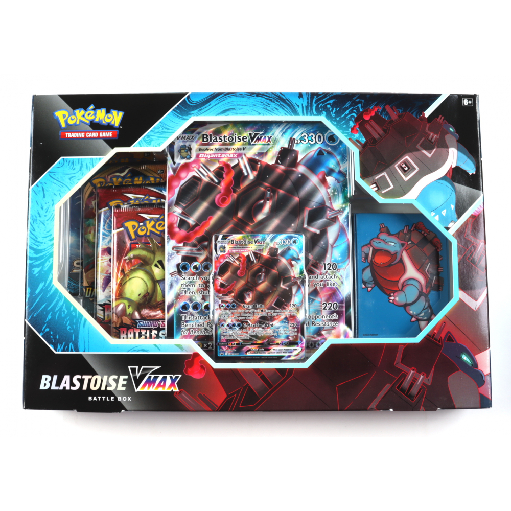 Pokemon TCG: Blastoise VMAX Battle Box with (4) Packs | Pristine Auction