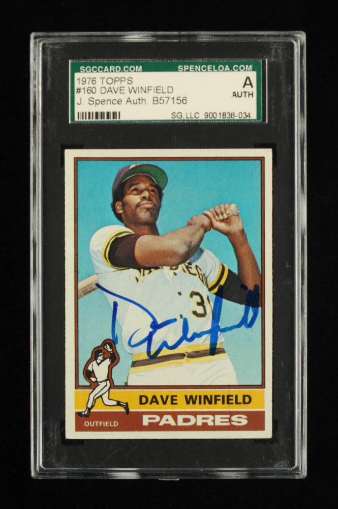 Dave Winfield Signed 1976 Topps #160 (SGC Encapsulated) | Pristine Auction