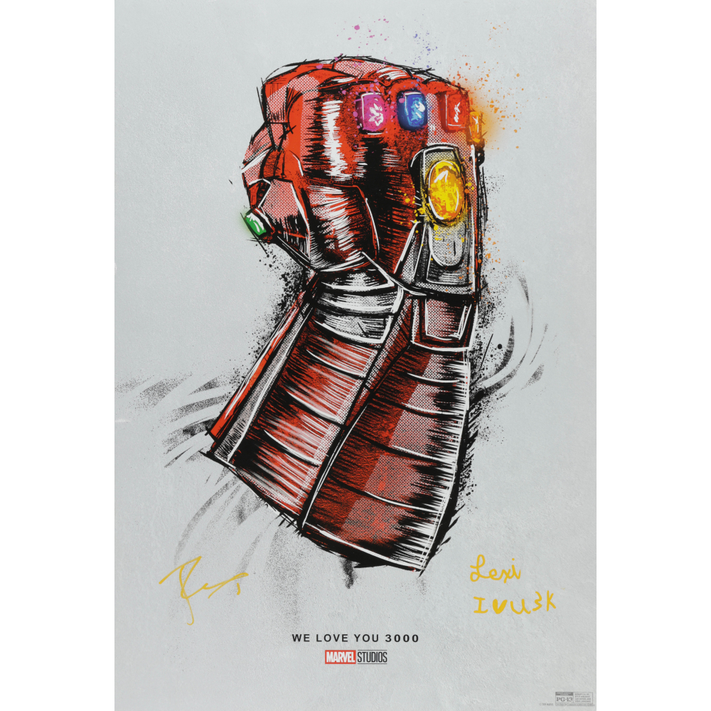 Robert Downey Jr. & Lexi Rabe Signed "Avengers: Endgame" 13x19 Photo On ...
