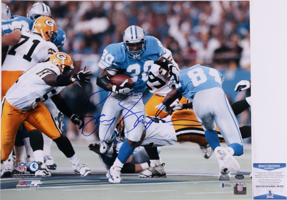 Barry Sanders Signed Lions 16x20 Photo (Beckett COA & Schwartz Sports ...