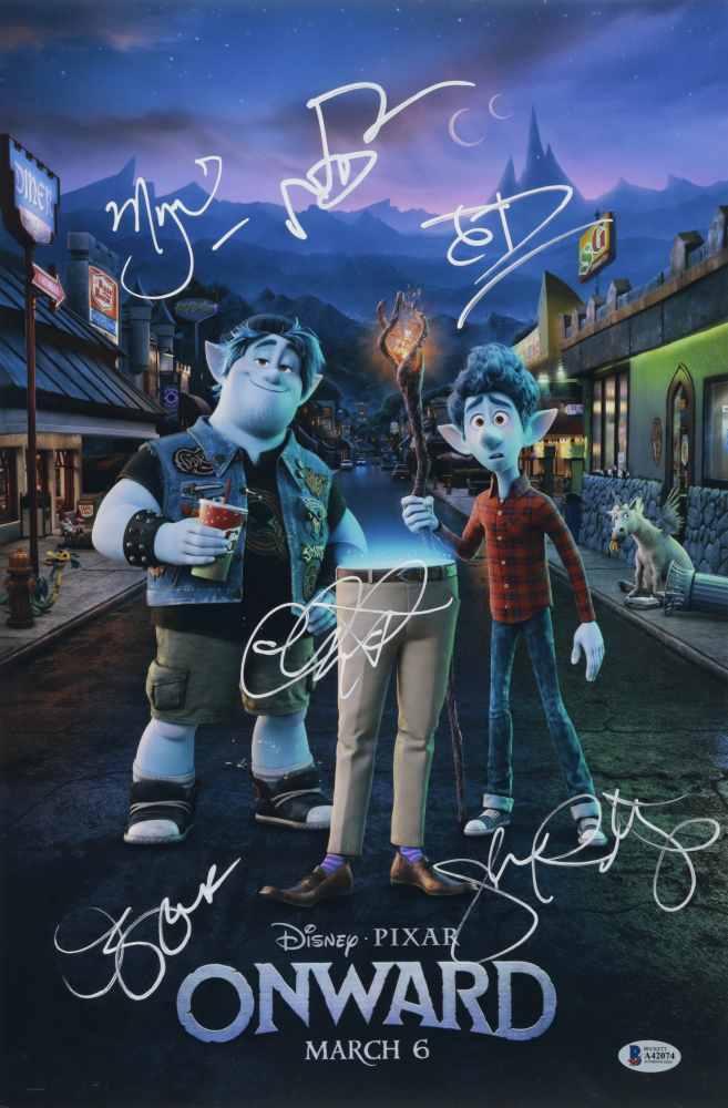 "Disney Pixar: Onward" 12x18 Photo Signed by (6) with Chris Pratt, Mel ...