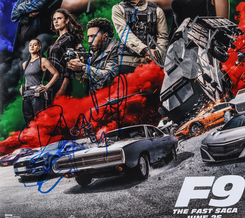 "F9: The Fast Saga" 12x18 Photo Signed by (7) with Vin Diesel, Jordana ...