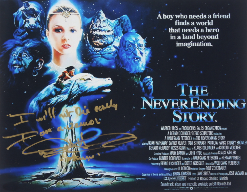 Noah Hathaway Signed "The Never Ending Story" 11x14 Photo with Multiple ...