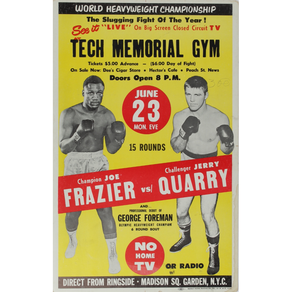 Joe Frazier vs Jerry Quarry Heavyweight Championship Fight Original ...