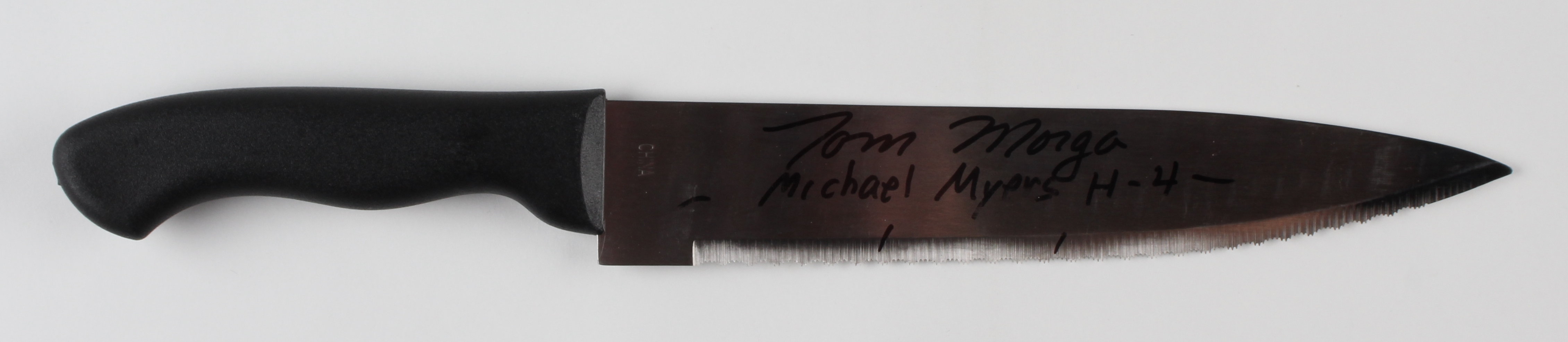 Tom Morga Signed "Halloween" Stainless Steel Knife Inscribed "Michael ...