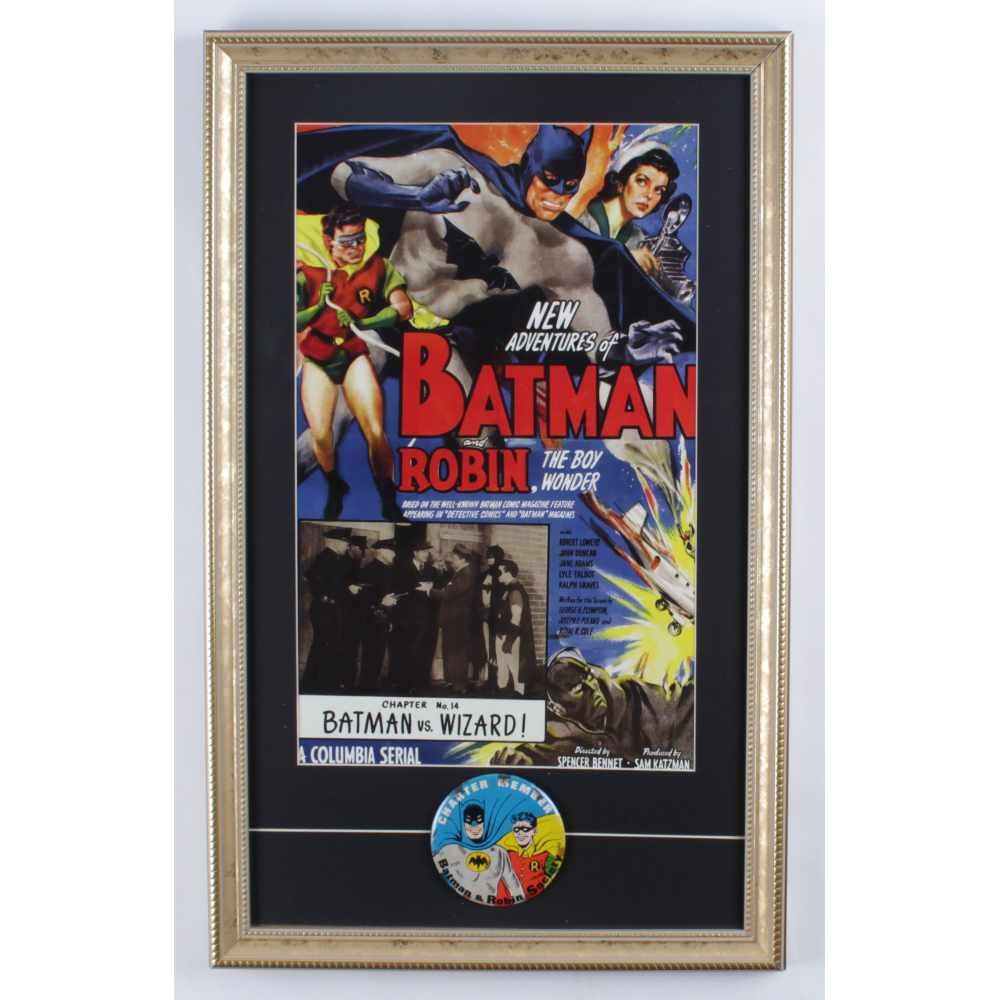 "New Adventures of Batman & Robin" 15x22 Custom Framed Poster Display ...
