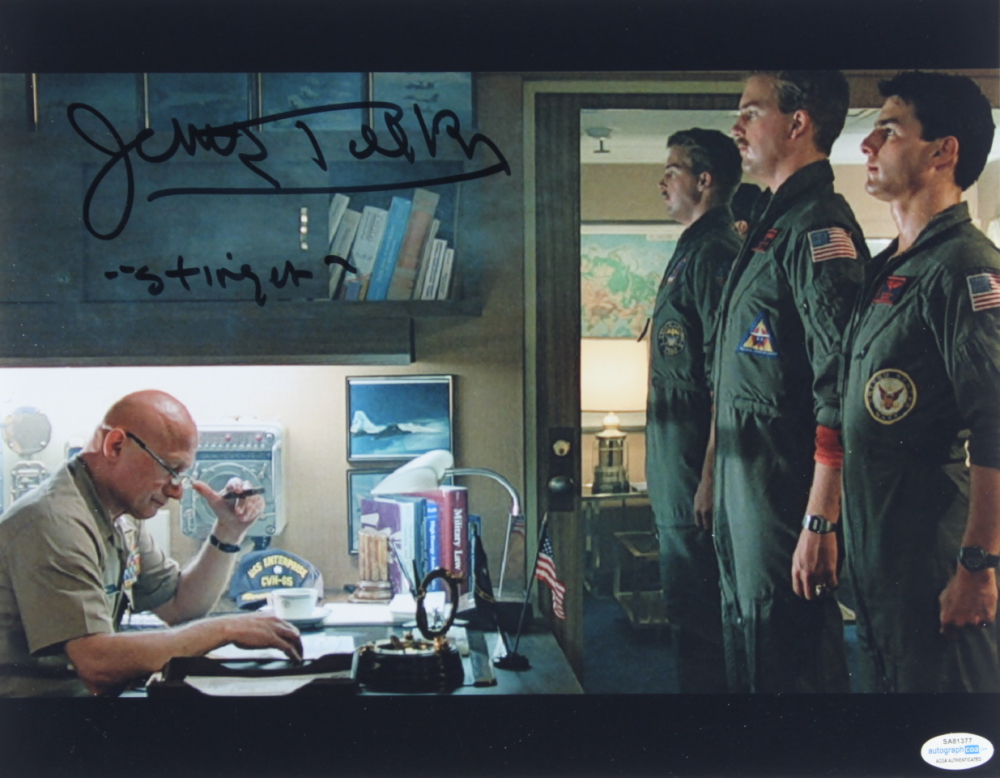James Tolkan Signed "Top Gun" 11x14 Photo Inscribed "Stinger ...