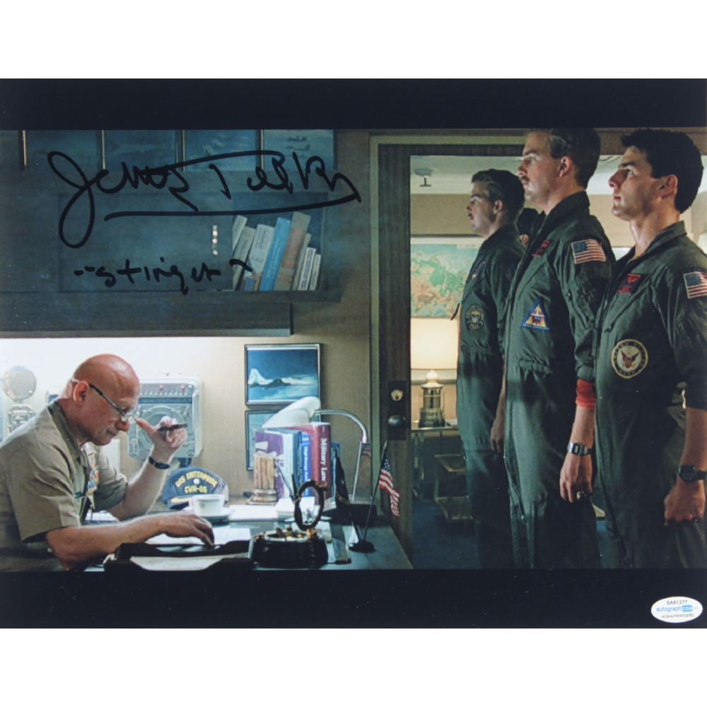 James Tolkan Signed "Top Gun" 11x14 Photo Inscribed "Stinger ...