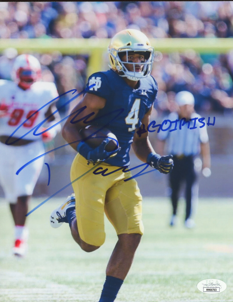 Avery Davis Signed Notre Dame Fighting Irish 8x10 Photo Inscribed "# ...