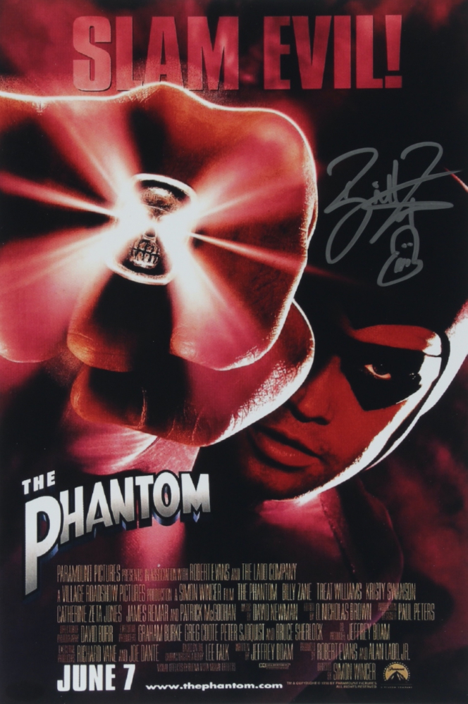 Billy Zane Signed "The Phantom" 12x18 Photo with Hand Drawn Sketch ...