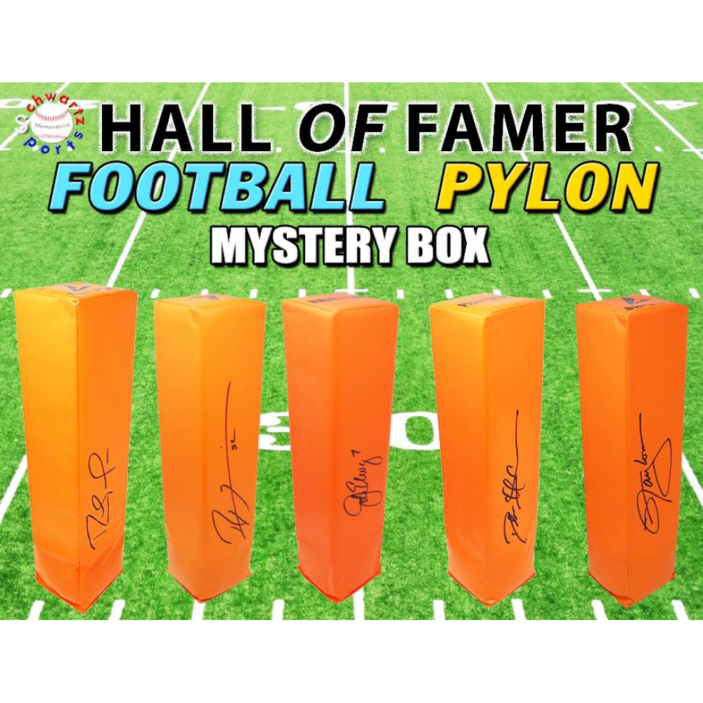 Schwartz Sports Football Hall of Famer Signed Endzone Pylon Mystery Box ...