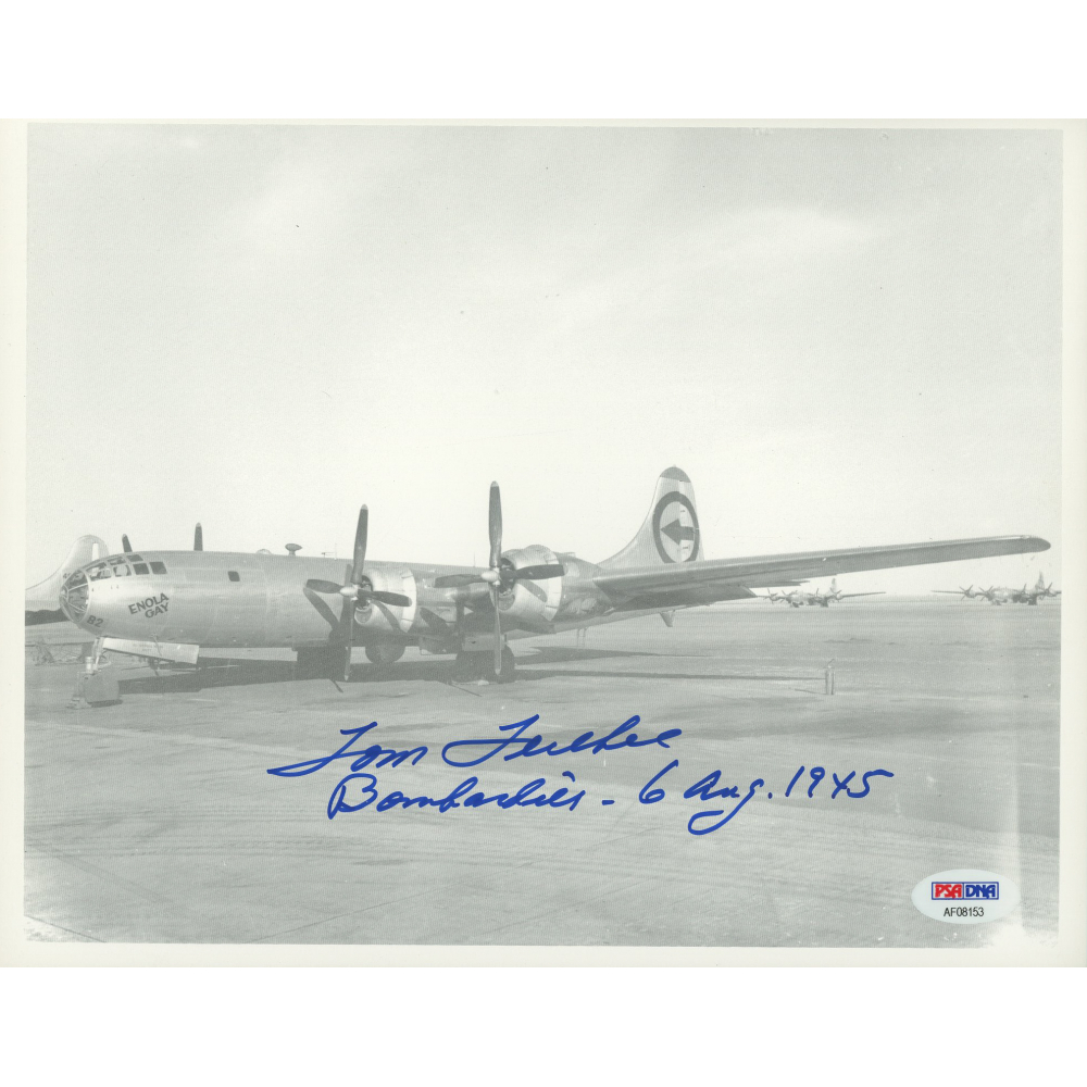 Thomas Ferebee Signed WWII 8x10 Photo Inscribed "Bombardier - 6 Aug ...