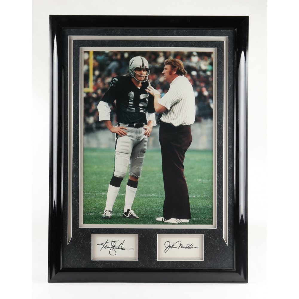 Ken Stabler & John Madden Signed Raiders 23x31 Custom Framed Cut ...