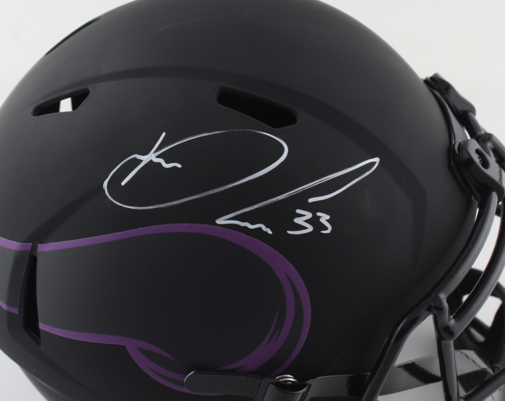 Dalvin Cook Signed Vikings Full-Size Eclipse Alternate Speed Helmet ...