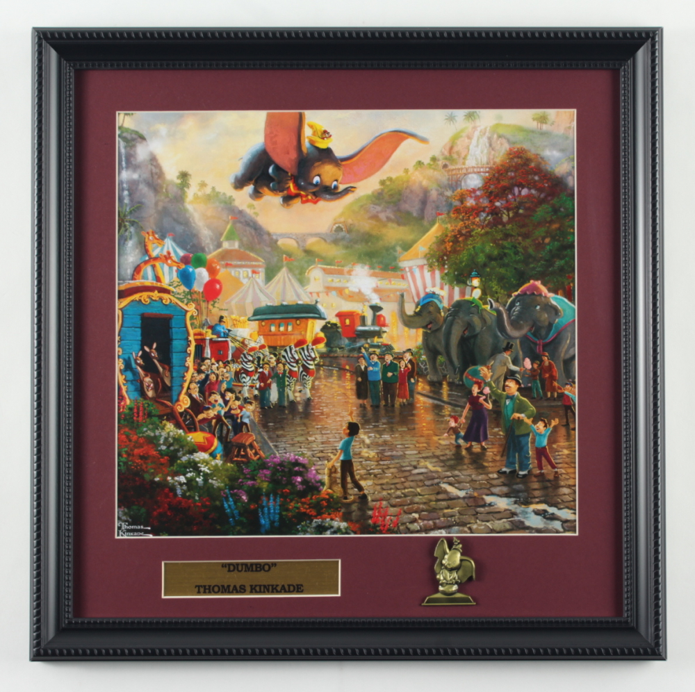 Thomas Kinkade "Dumbo" 16x16 Custom Framed Print Display With Dumbo ...