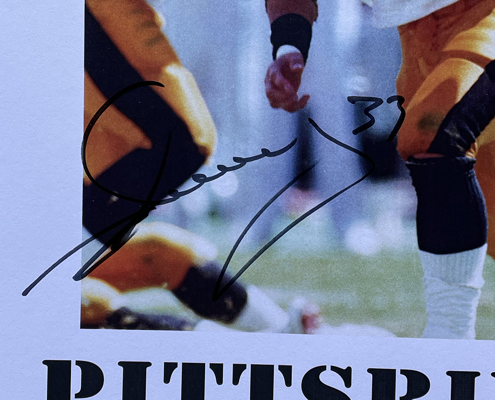 Merril Hoge Signed Steelers 11x17 Photo (Beckett) | Pristine Auction