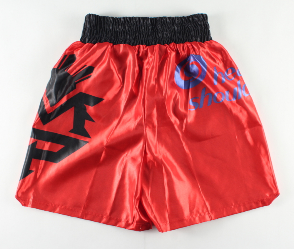 Manny Pacquiao Signed Fight Model Boxing Trunks Inscribed "Pacman ...