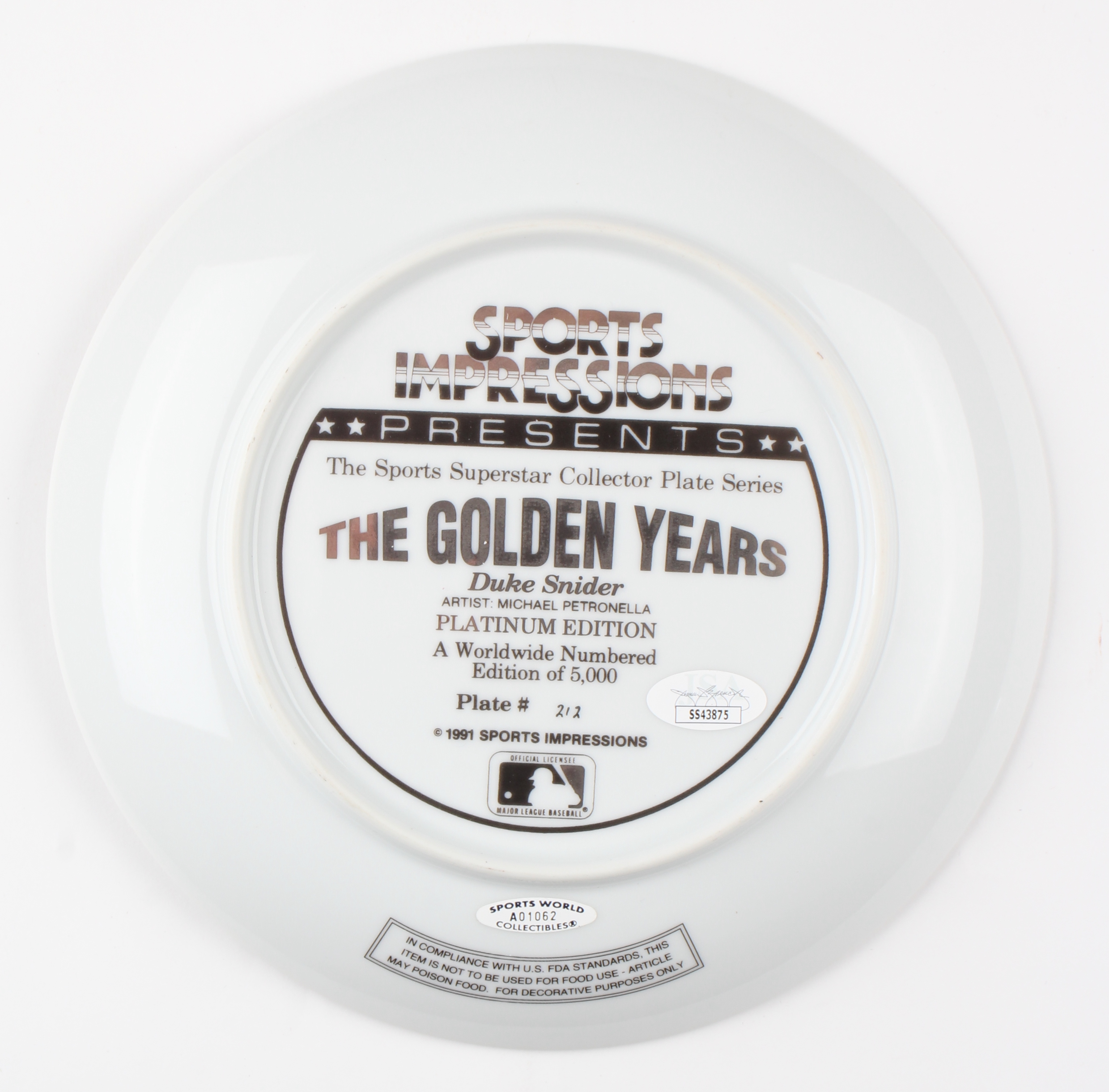 Duke Snider Signed LE Dodgers "The Golden Years" Edition Collectors ...
