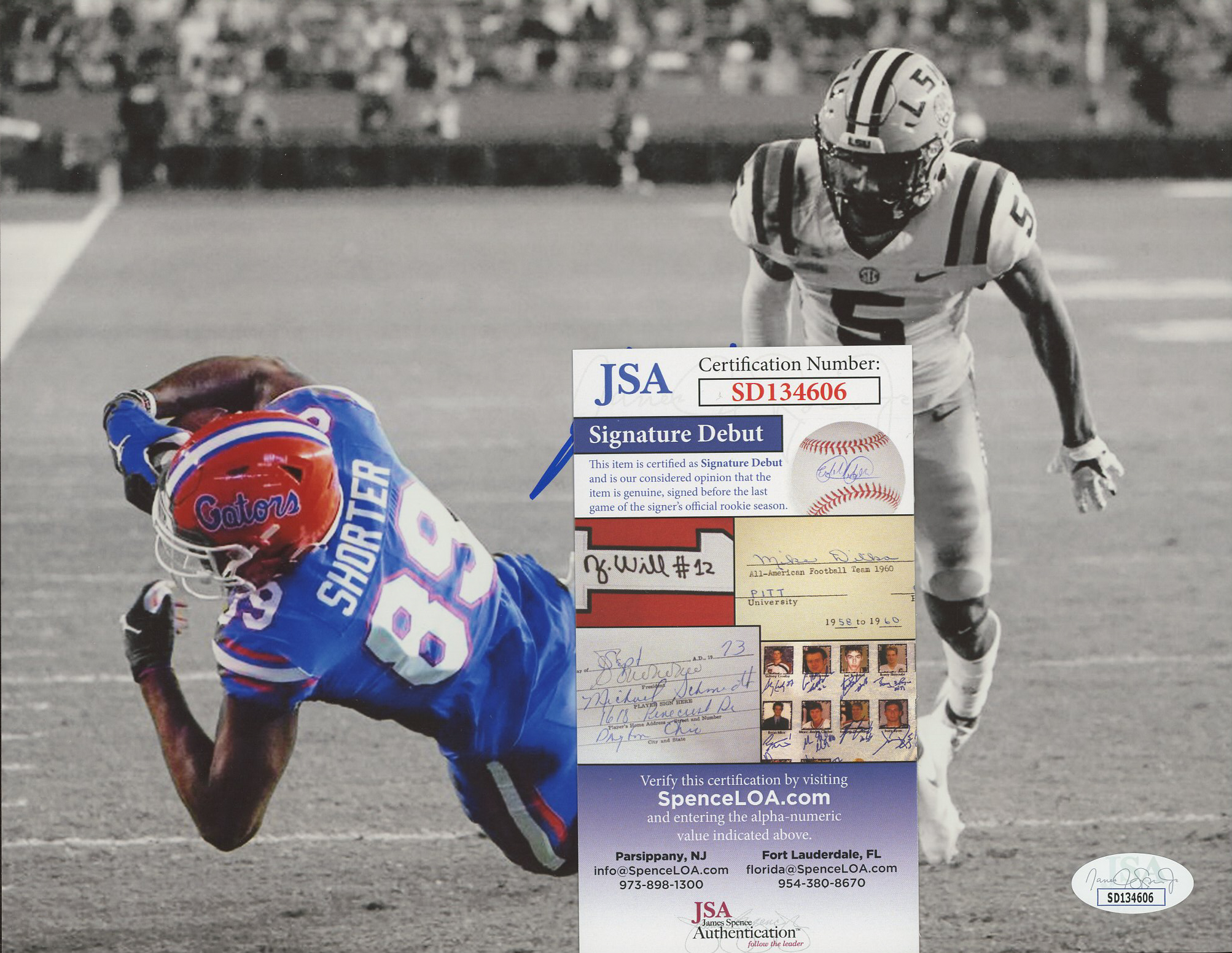 Justin Shorter Signed Florida Gators 8x10 Photo (JSA COA) | Pristine ...