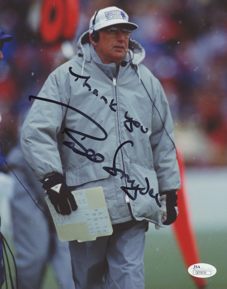 Bill Snyder Signed Kansas State Wildcats 8x10 Photo Inscribed "Thank ...