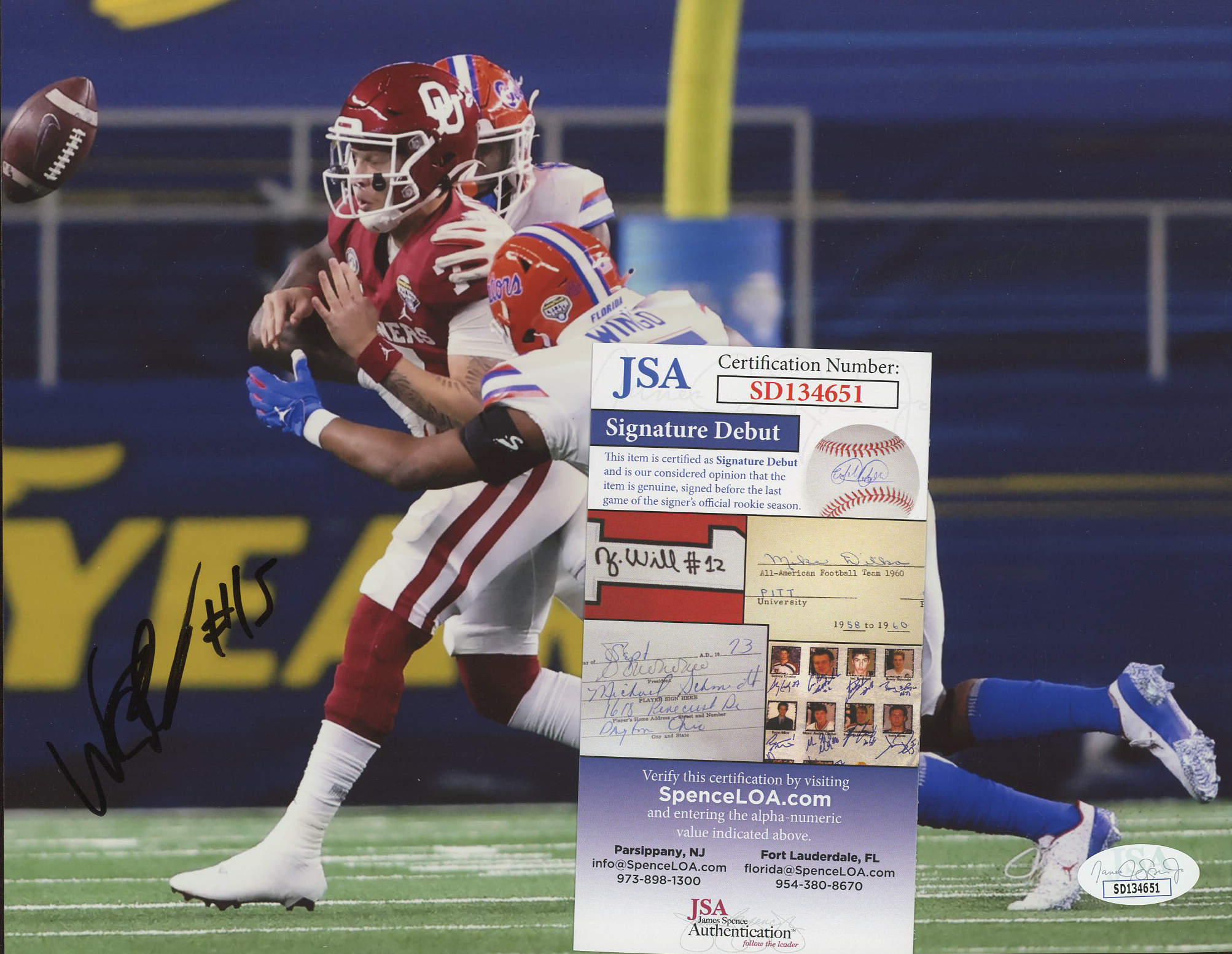 Derek Wingo Signed Florida Gators 8x10 Photo (JSA COA) | Pristine Auction
