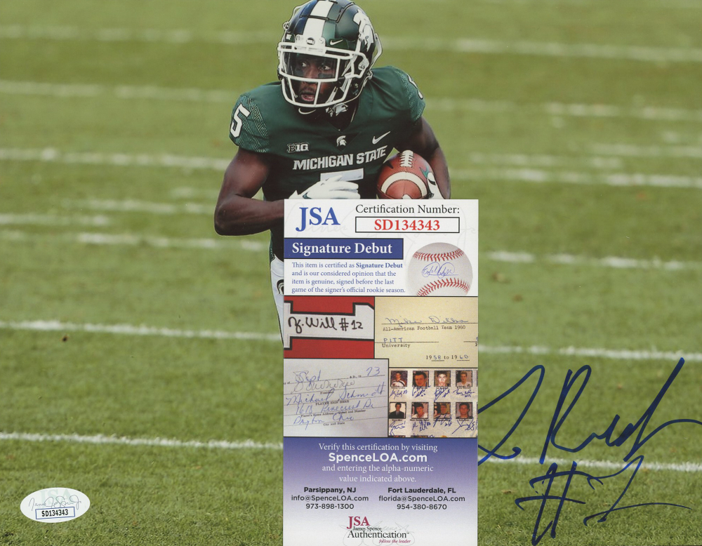 Jayden Reed Signed Michigan State Spartans 8x10 Photo (JSA COA ...