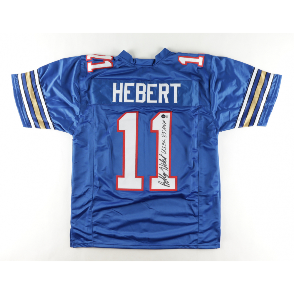 Bobby Hebert Signed Jersey Inscribed "USFL MVP 83" (Beckett Hologram ...