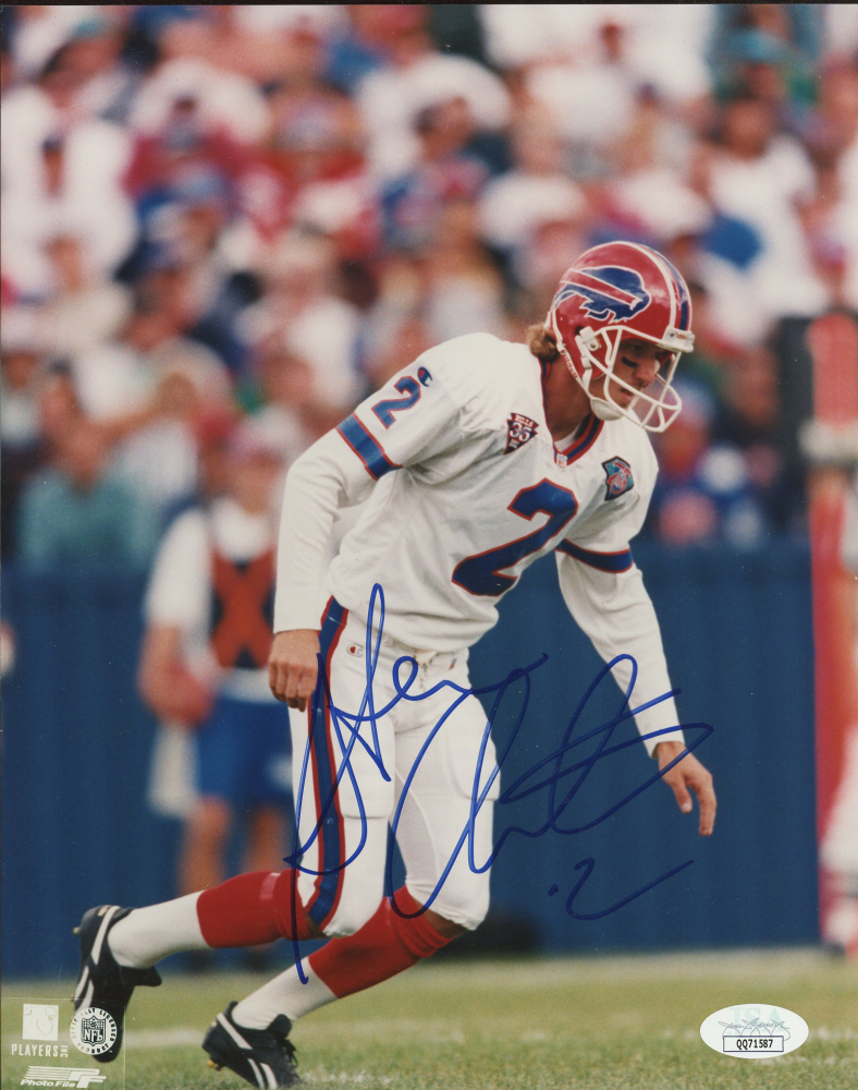 Steve Christie Signed Bills 8x10 Photo (JSA COA) | Pristine Auction