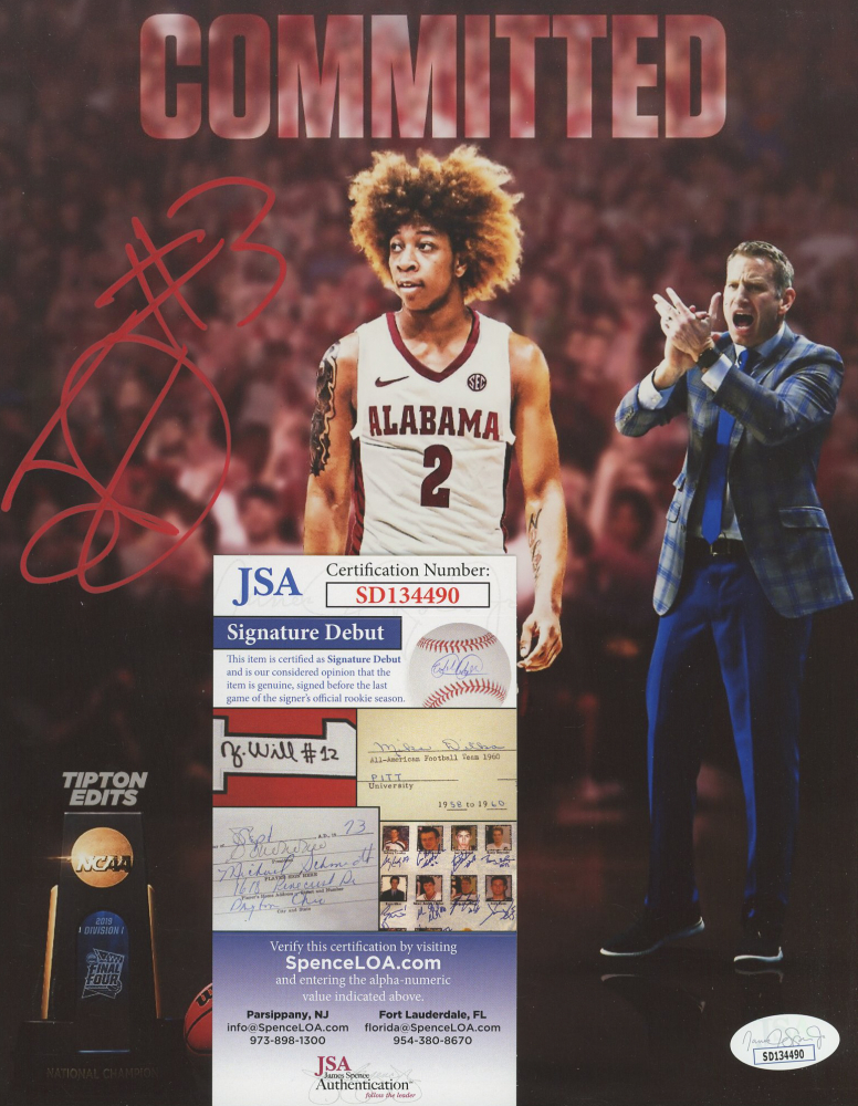 JD Davison Signed Alabama Crimson Tide 8x10 Photo (JSA COA) | Pristine ...