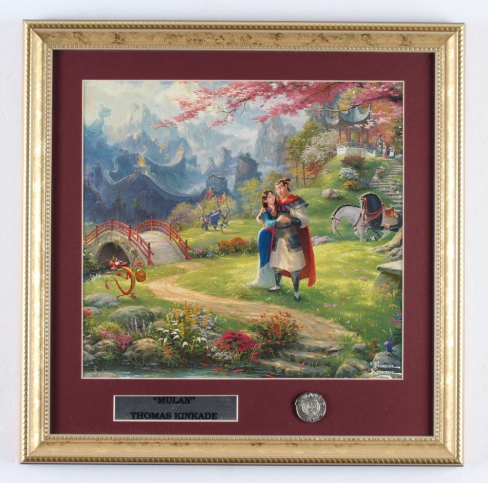Thomas Kinkade Walt Disney's "Mulan" 16x16 Custom Framed Print Display ...