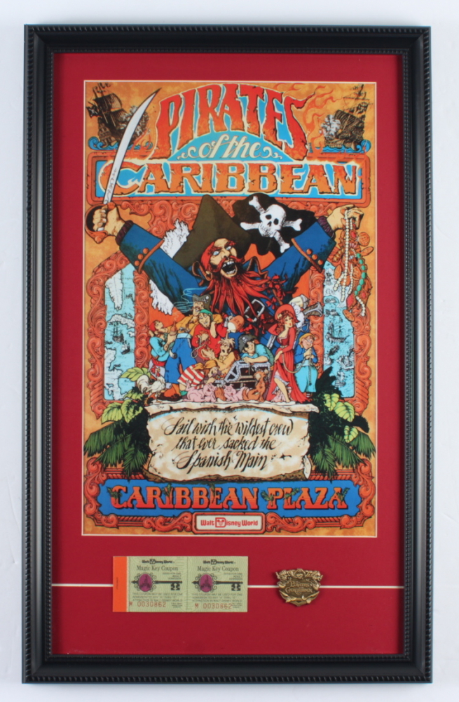 Disneyland "Pirates of the Caribbean" 15x24 Custom Framed Display with ...