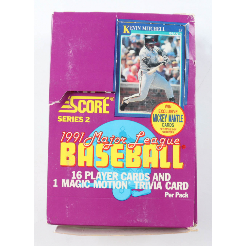 1991 Score Series 2 Baseball Box With 36 Packs Pristine Auction