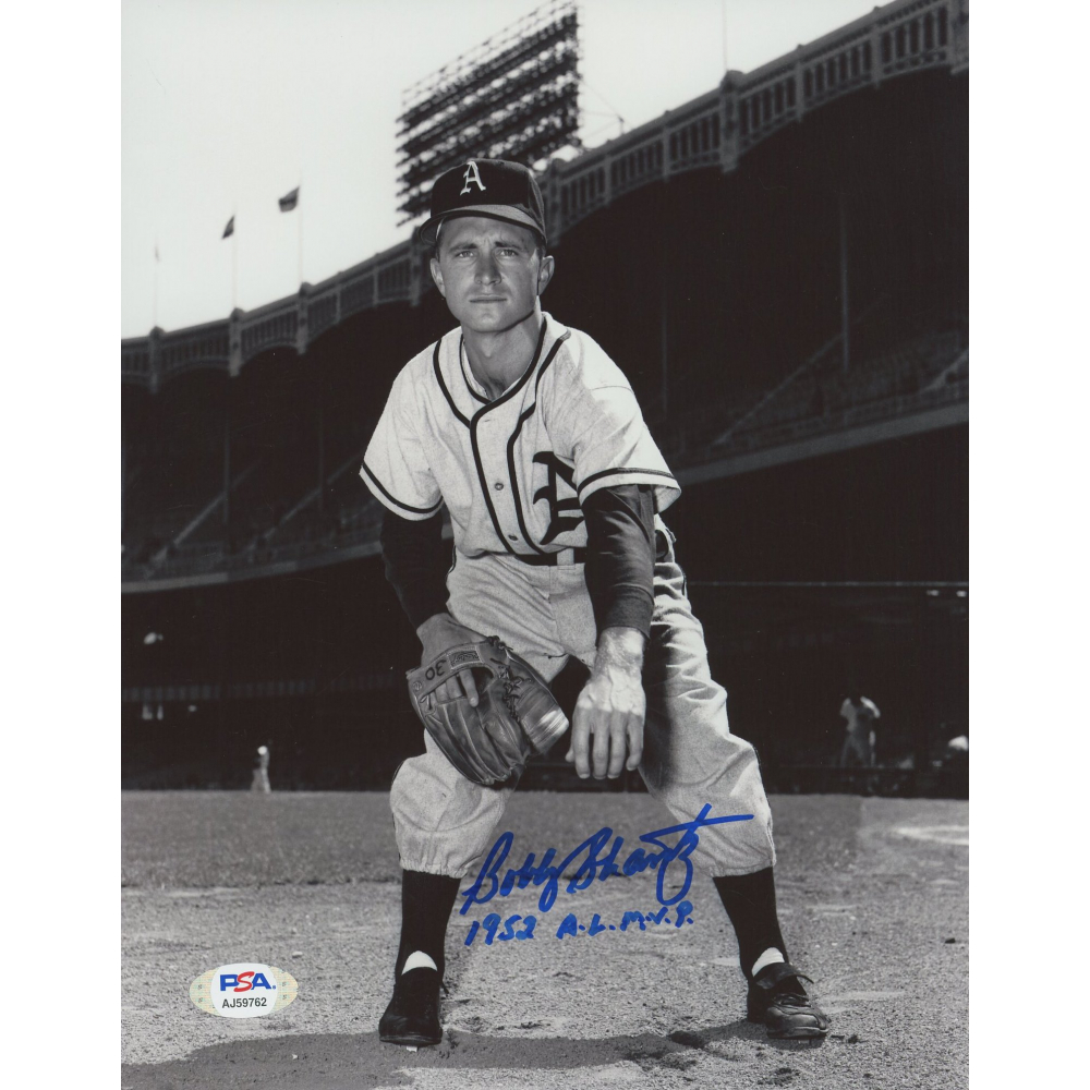 Bobby Shantz Signed Athletics 8x10 Photo Inscribed "1952 A.L. M.V.P ...