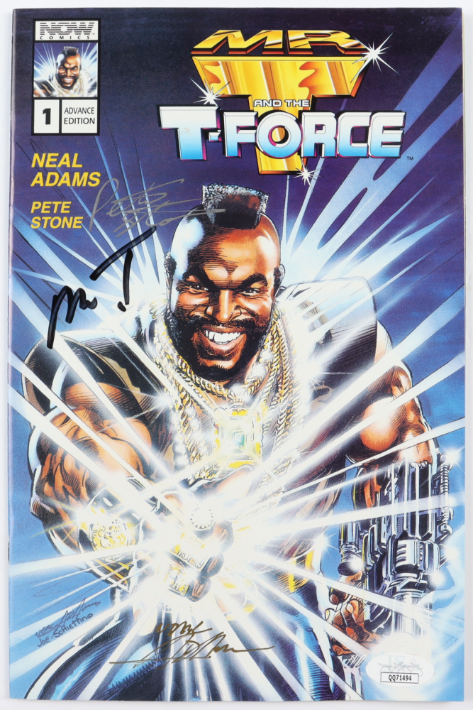 Mr. T, Neal Adams & Pete Stone Signed 1993 "Mr. T and the T-Force ...