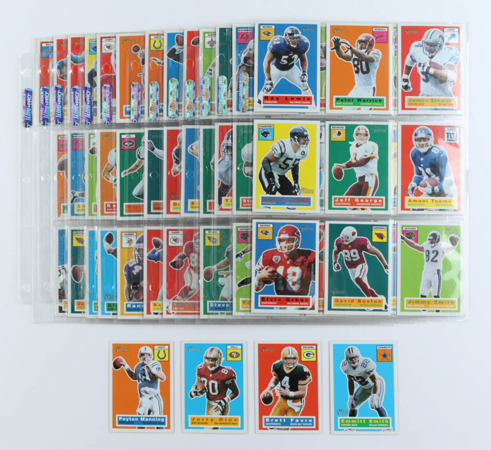 2001 Topps Heritage Football Common Complete Set of (110) Cards with ...