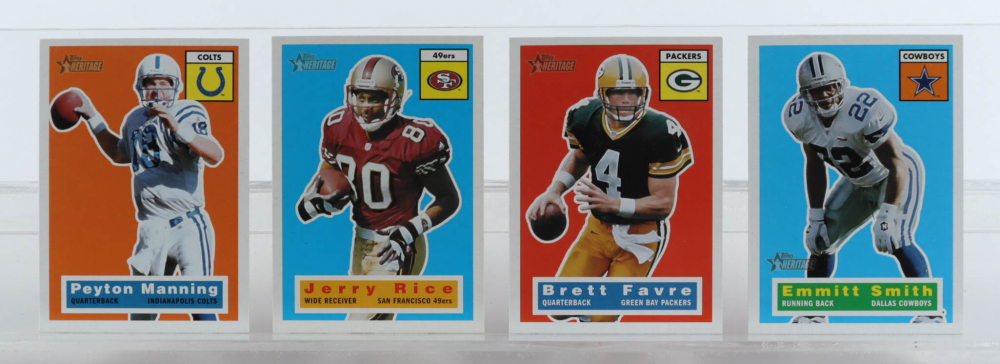 2001 Topps Heritage Football Common Complete Set of (110) Cards with ...
